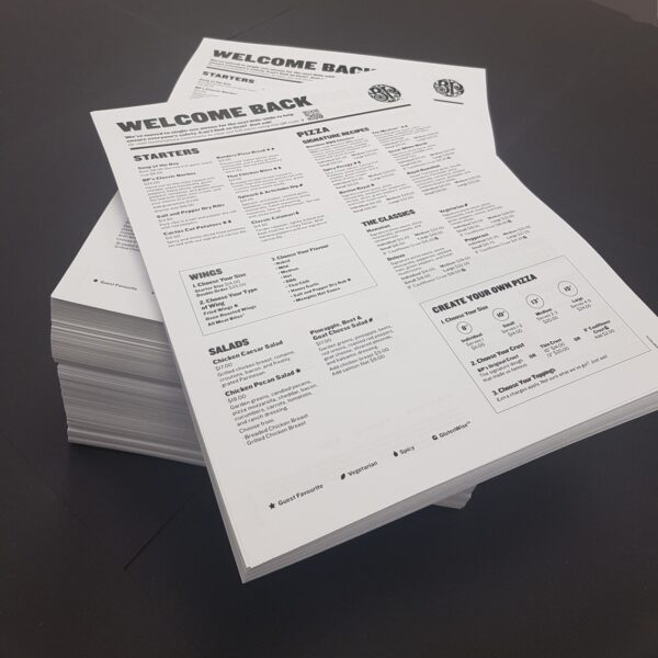 Custom Printed Menus | Restaurant Menu Card Printing